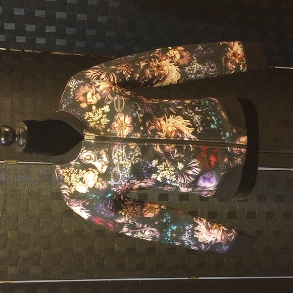bebe | Jackets & Coats | Bebe Sport Jacket Floralblack Size Xs | Poshmark